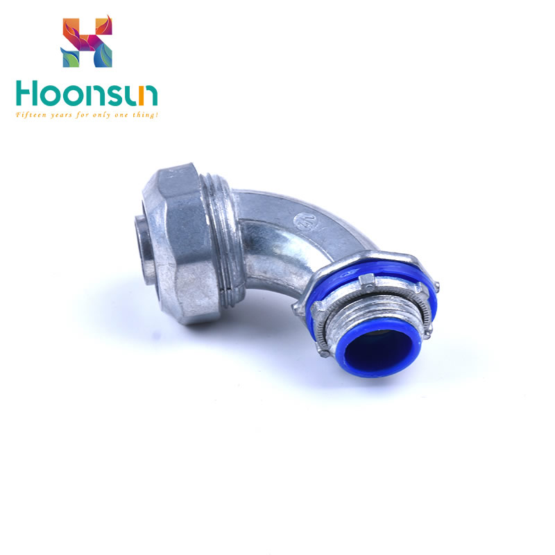 hot sale 90 degree zinc alloy metal fittings waterproof conduit ...